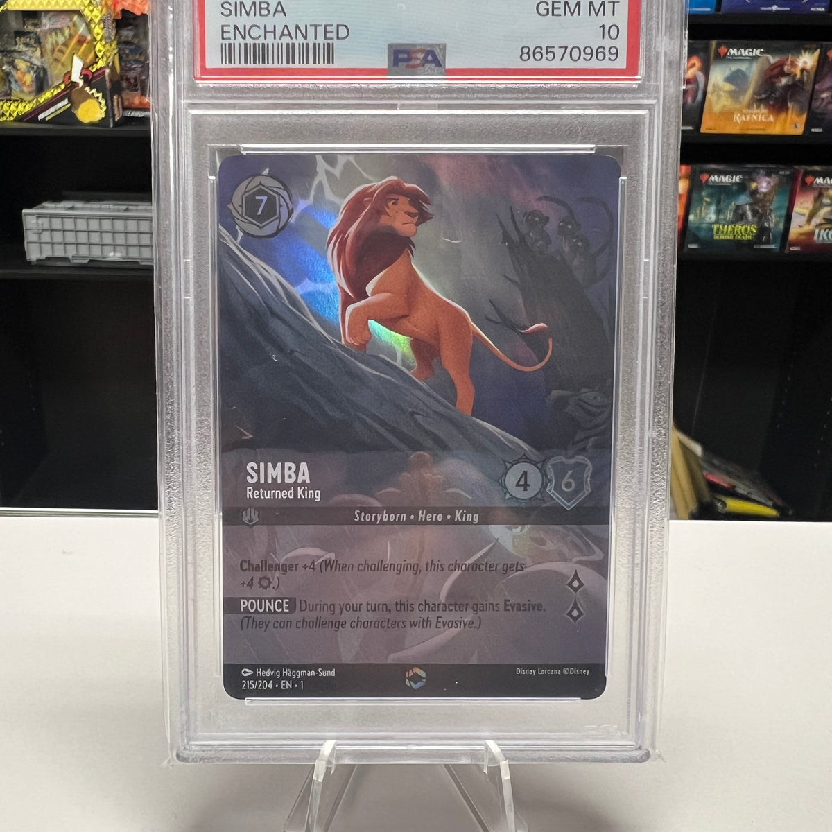 Simba - Returned King - [Foil, Enchanted, Graded PSA 10] The First Cha ...